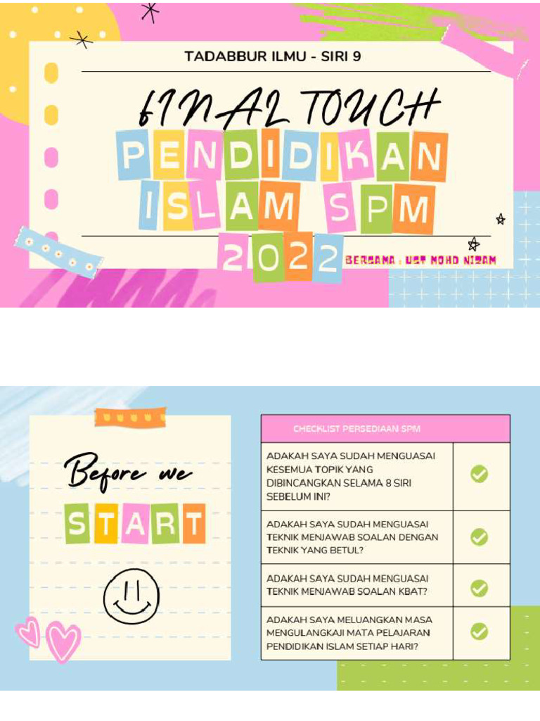 Final Touch Pendidikan Islam SPM | PDF
