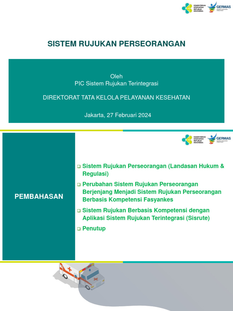 Sistem Rujukan Kesehatan Terintegrasi | PDF