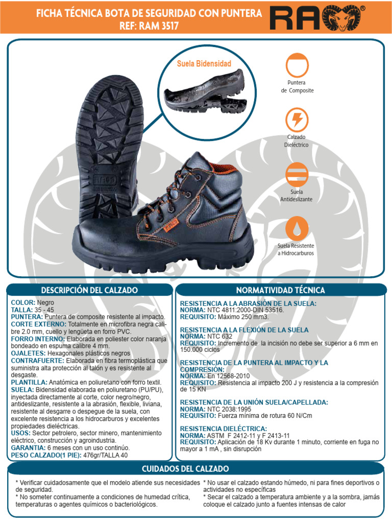 Bota Ram | PDF | Calzado | Materiales