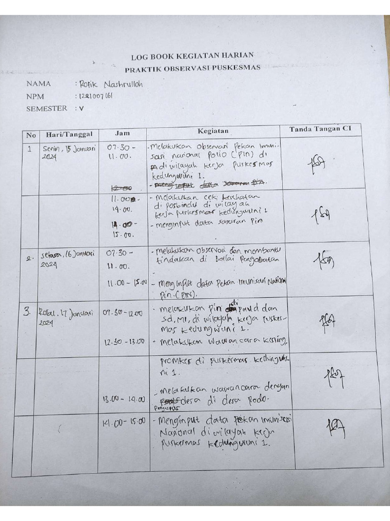 Look Book Kegiatan Praktik Observasi | PDF