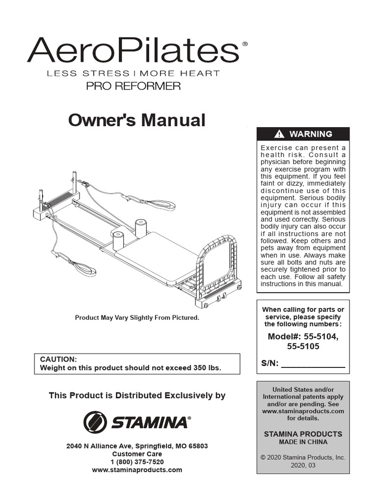 Reformer User Manual | PDF | Heart Rate | Screw