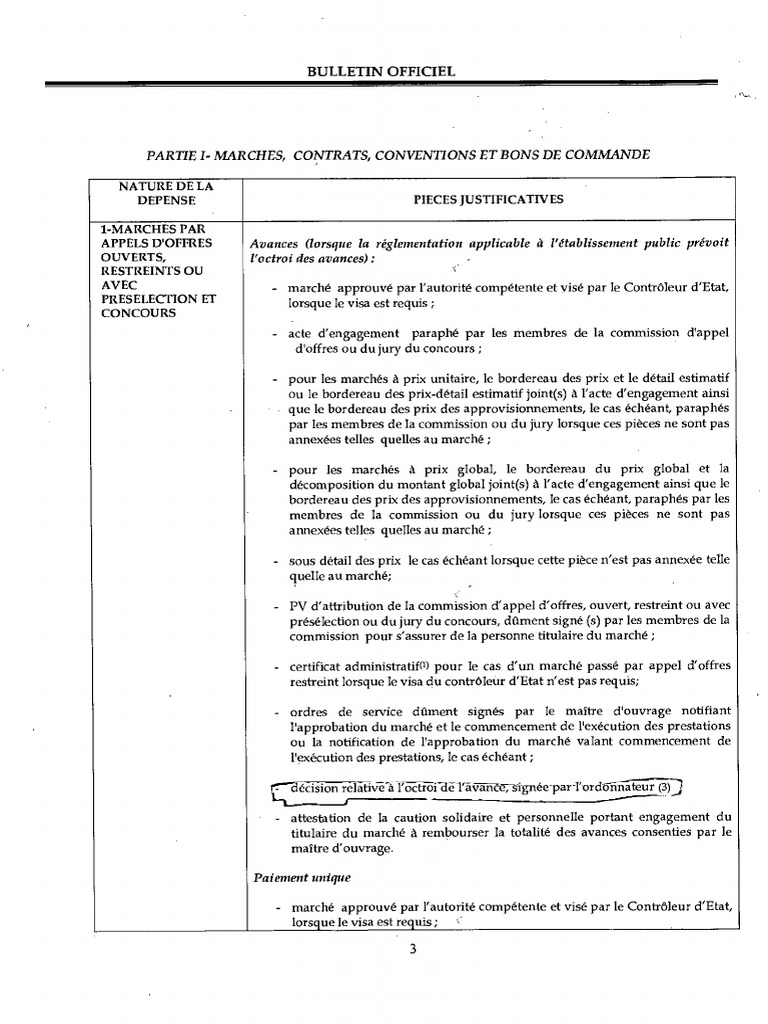 Passage Décision Octroi Avanace | PDF