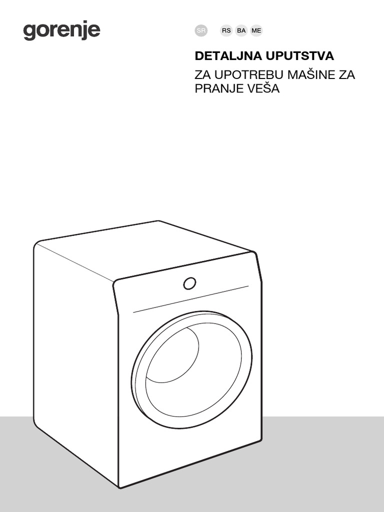 Za Upotrebu Mašine Za Pranje Veša: Detaljna Uputstva | PDF