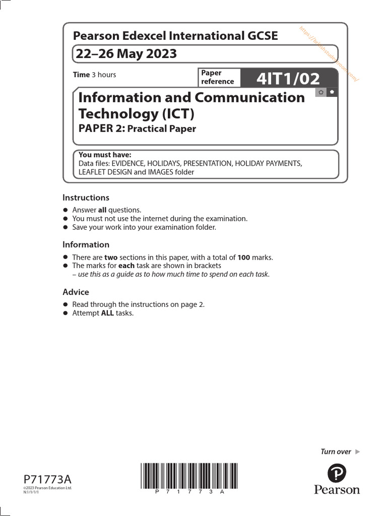 Ict Paper 2 - 2023 | PDF | Spreadsheet | Databases
