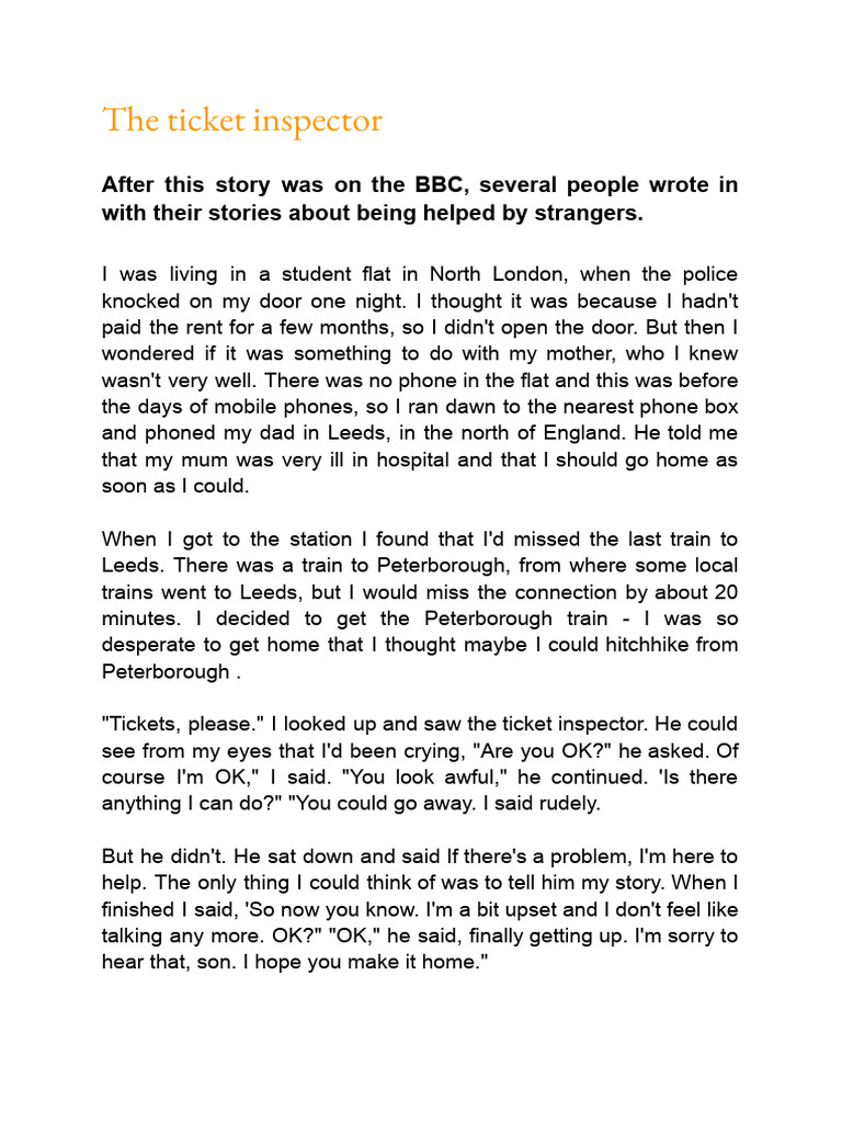 Reading Practice (Intermediate Level) | PDF