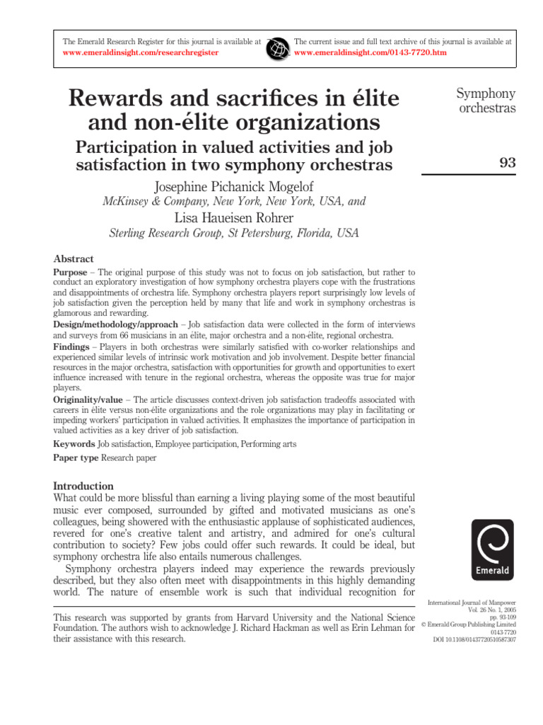 Rewards and Sacrifices in e Lite | PDF | Job Satisfaction | Motivation
