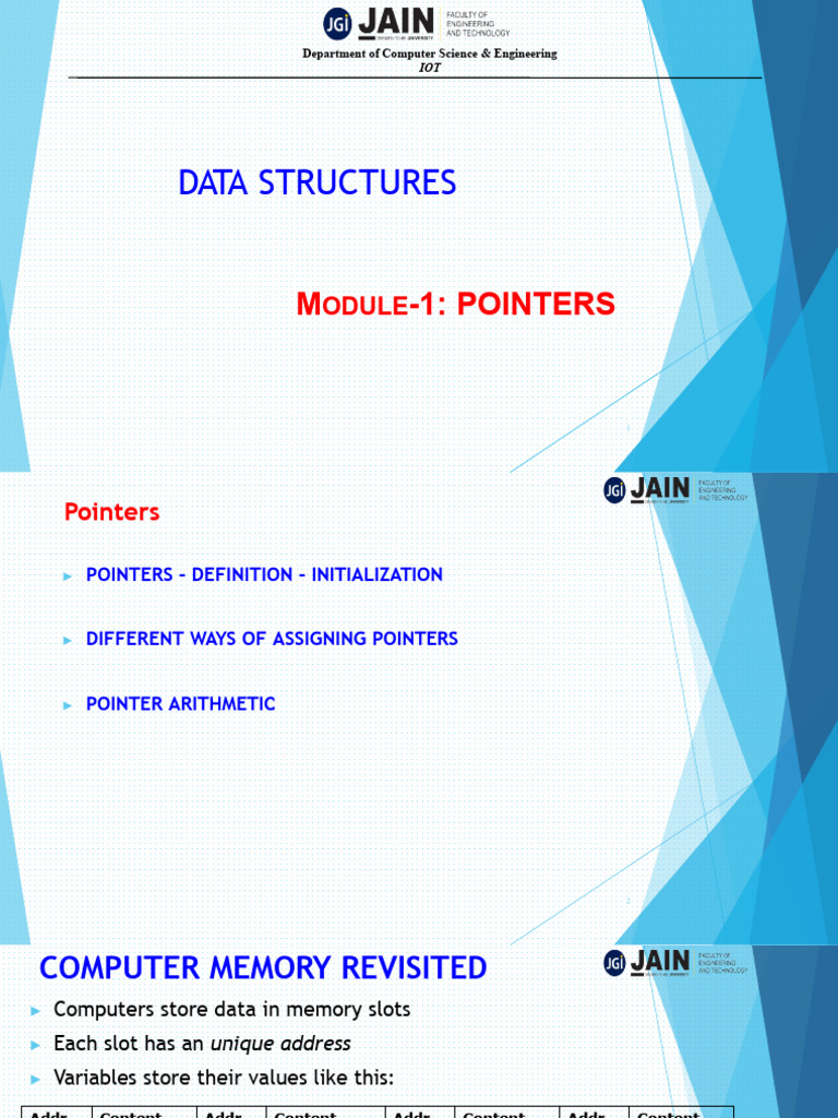 Module 1 2 Pdf Pointer Computer Programming Integer Computer Science 