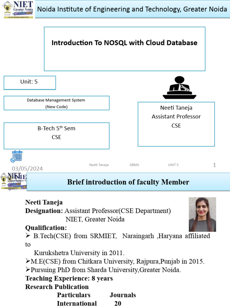 Final - DBMS UNIT-5 | PDF | No Sql | Databases