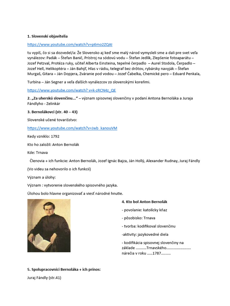 Bernolákovci | PDF
