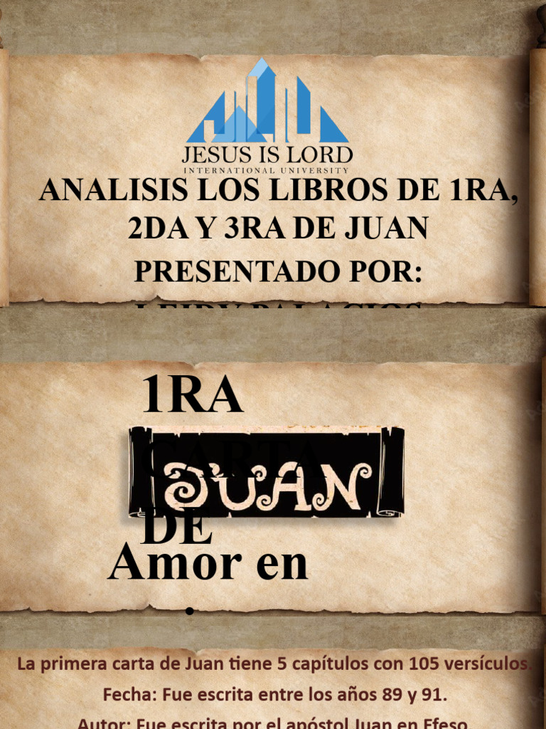 Analisis de Las Cartas de Juan | PDF | Juan el apóstol | Primera epístola de Juan