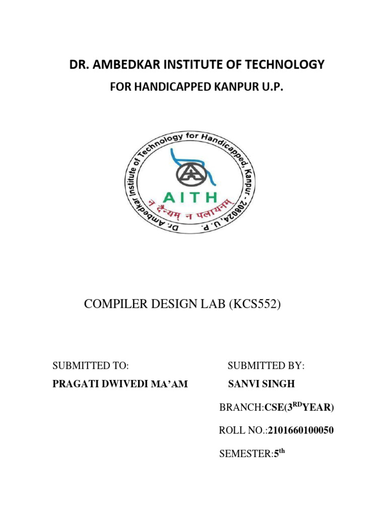 Compilerdesignpractical File Pdf Computer Programming Software Engineering