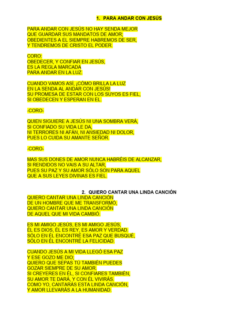 Al Andar con Jesús: Himno Adventista | PDF | Cristo (título) | Jesús