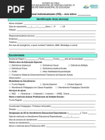 MODELO PEI PREENCHIDO - Atualizado | PDF | Pedagogia