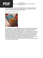 Tok Sample Reflection Ib | PDF | Experience | Science