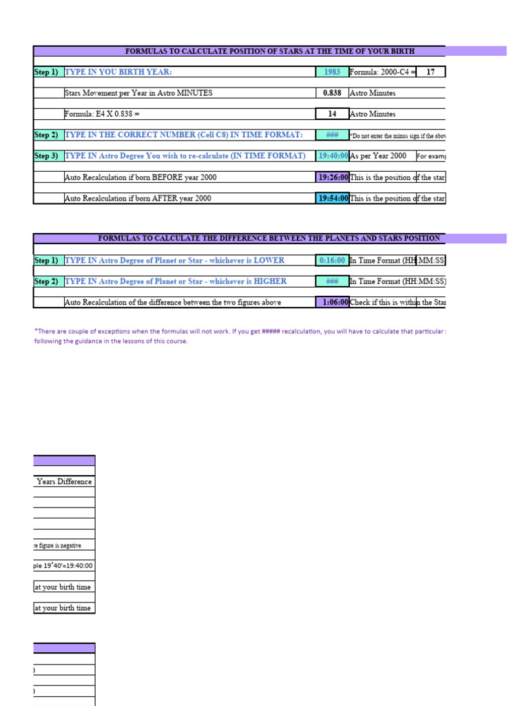 Star Position Calculation Guide | PDF