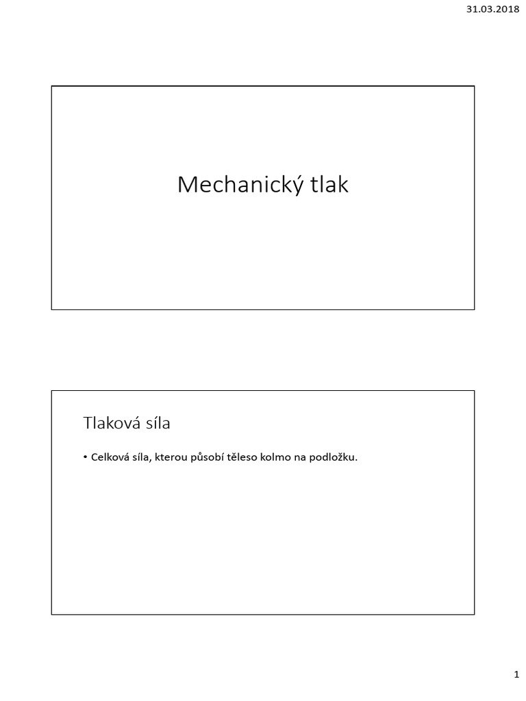 011 Mechanicky Tlak | PDF