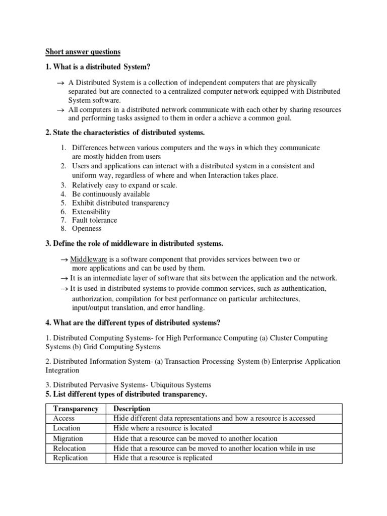 DS UNIT-1 Saqs Laqs (Complete) | PDF | Client–Server Model | Virtualization