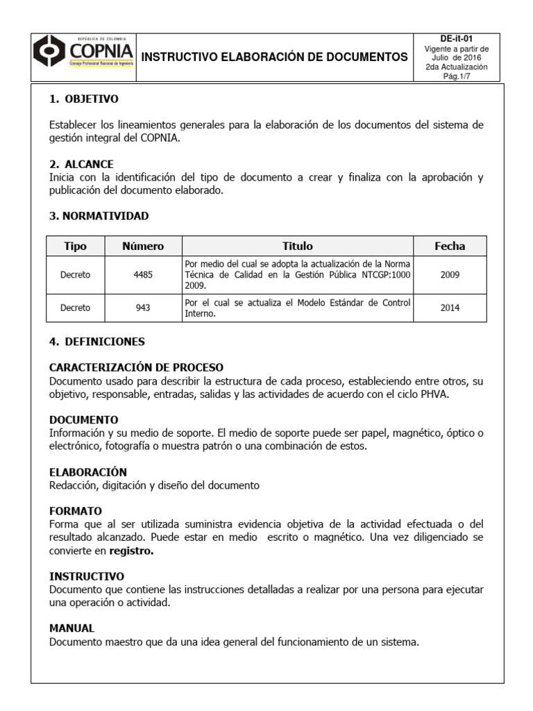 Instructivo Elaboración Documentos 1 | PDF | Información
