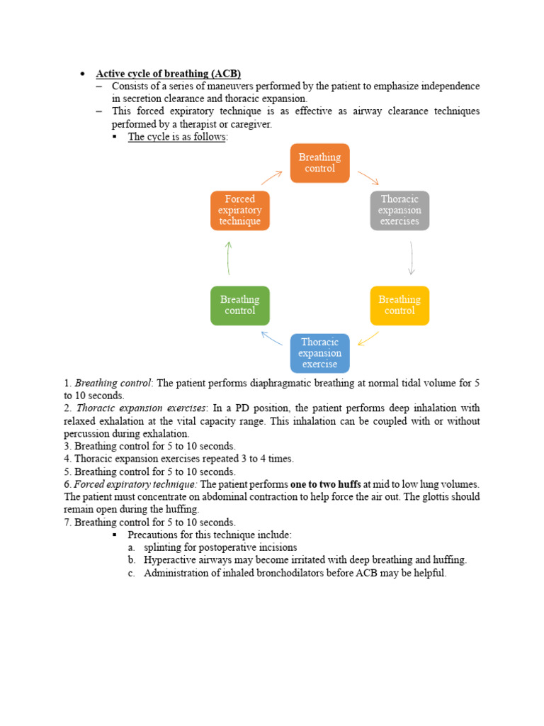 Active Cycle Breathing Technique Guide | PDF