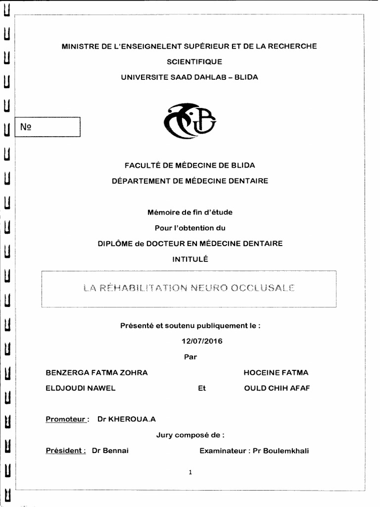 Réhabilitation Neuro-Occlusale et Planas | PDF | Bouche | Anatomie dentaire