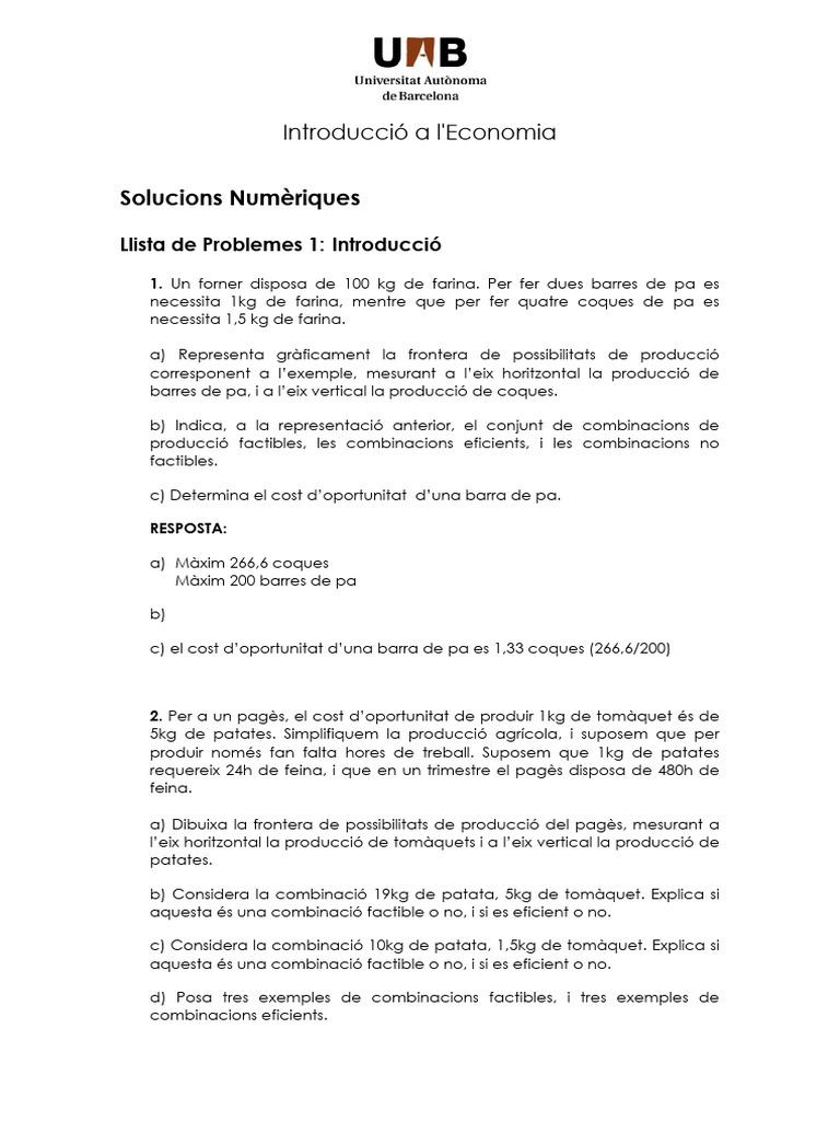 Tema 1 - Lista Problemas - 2023-2024 (Soluciones) | PDF