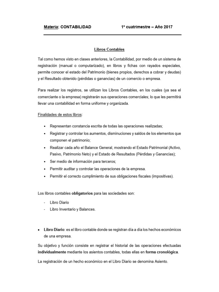 Teoria Clase 18-05-Libros Contables | PDF | Contabilidad | Hoja de balance Teoria Clase 18-05-Libros Contables | PDF | Contabilidad | Hoja de balance