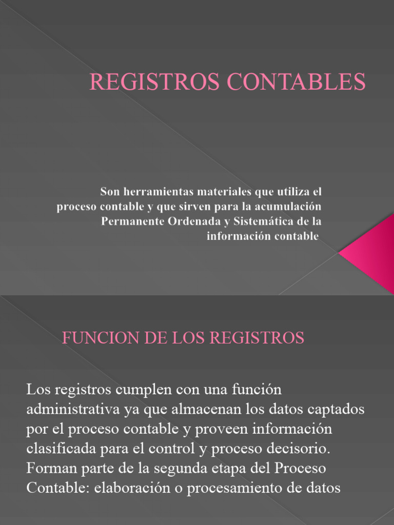 REGISTROS CONTABLES Contab I | PDF | Contabilidad | Electrónica