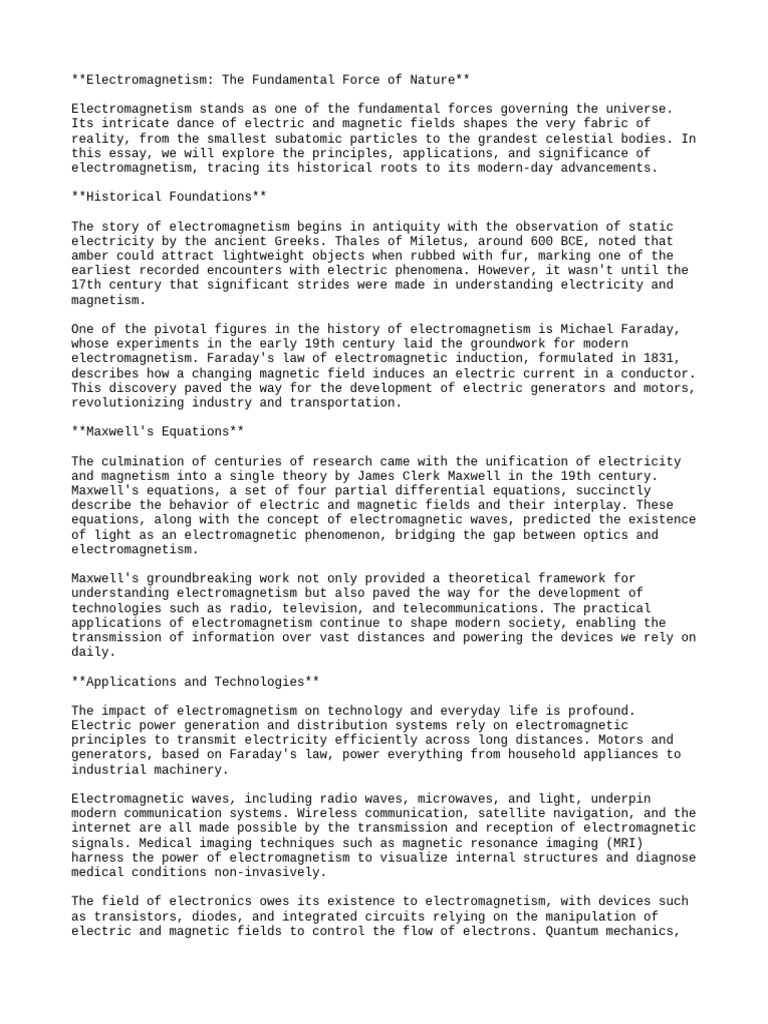 Electromagnetism | PDF | Electromagnetism | Electricity