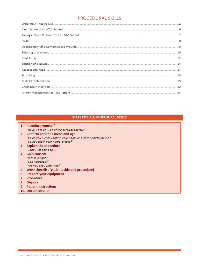 Procedural Skills | PDF | Surgical Suture | Artificial Cardiac Pacemaker