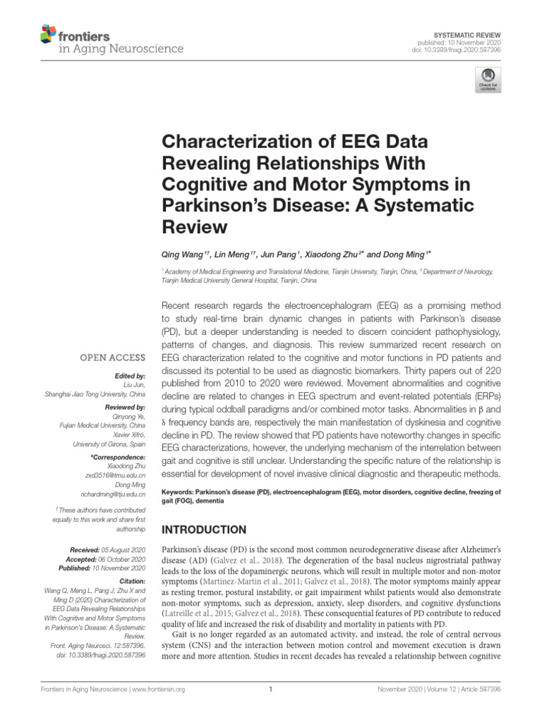 Characterization Of Eeg Data Revealing Relationships With Cognitive And
