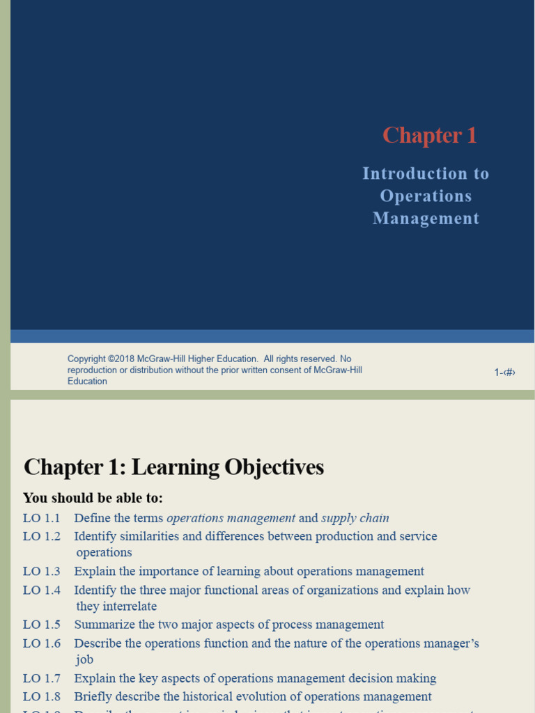 Stevenson 13e Chapter 1 | PDF | Operations Management | Supply Chain