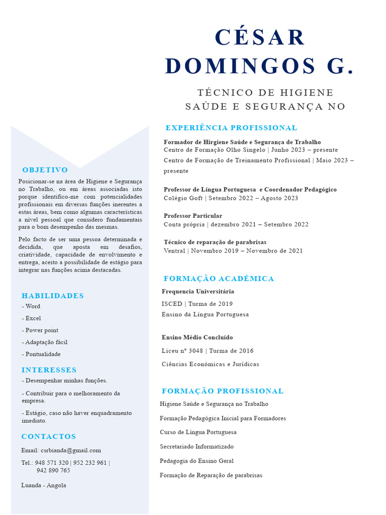 CV - César | PDF | Pedagogia