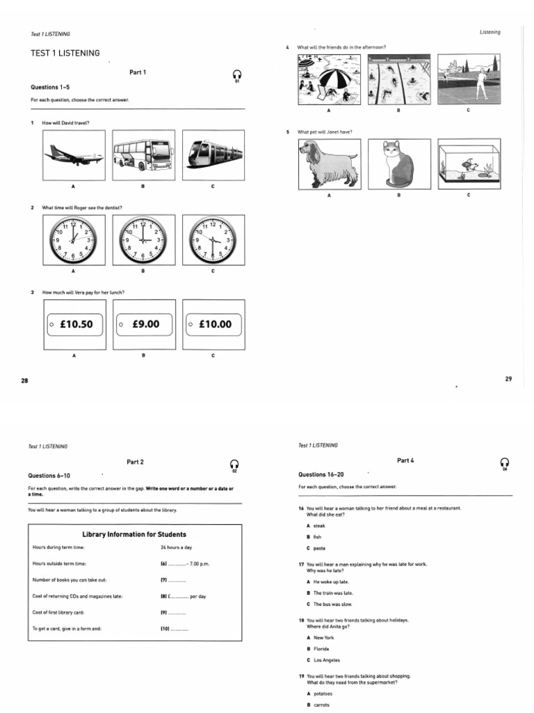 Teens 2 Exam Listening Question Paper - Part1,2,4 | PDF | Foods | Food ...