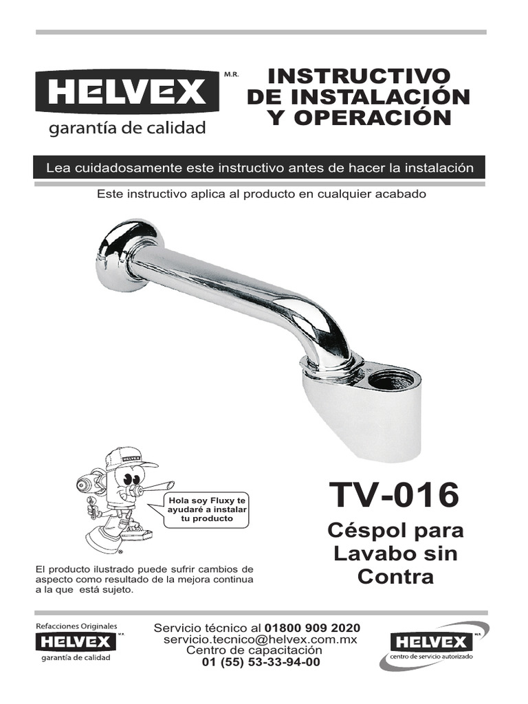 5 Cespol Helvex Tv-016 | PDF | Bienes manufacturados | Herramientas