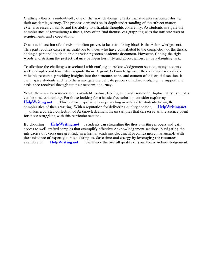 Good Acknowledgement Thesis Sample | PDF | Adsorption | Adhesion