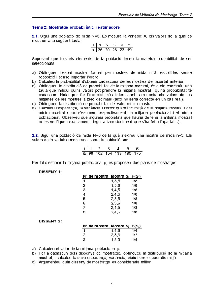 Tema 2 - Exercicis | PDF