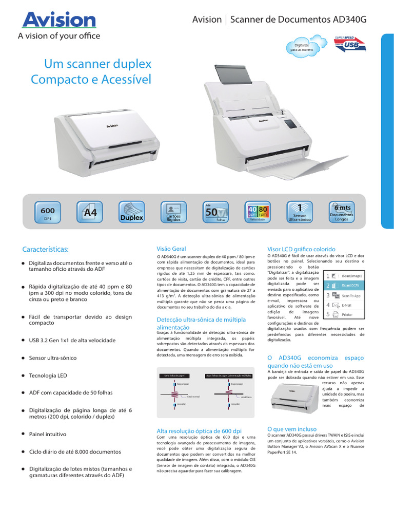Avision - Ad340g | PDF