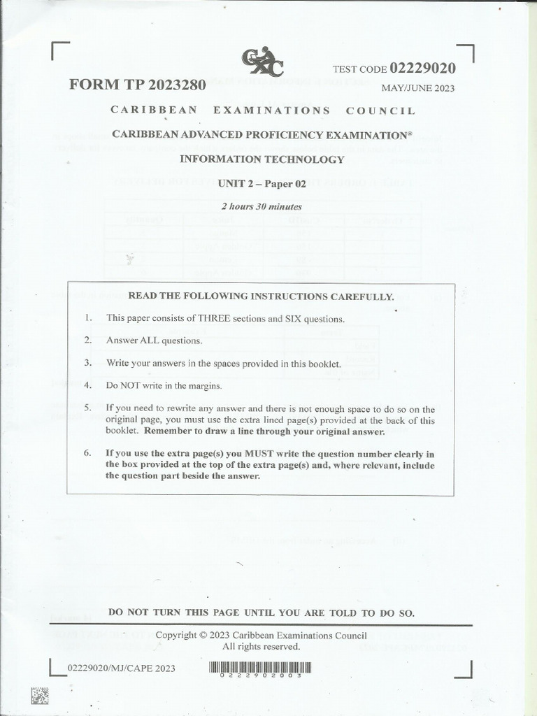 2023 Past Paper 02 | PDF