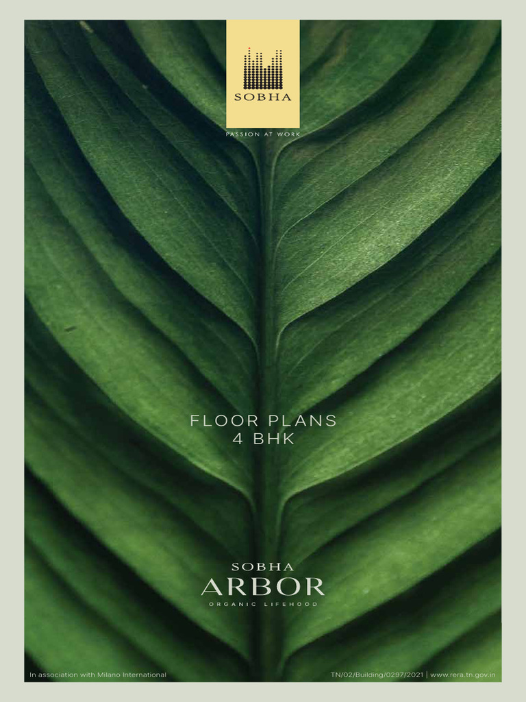 SOBHA Arbor - 4 BHK Floor Plan | PDF | Room | Interior Design