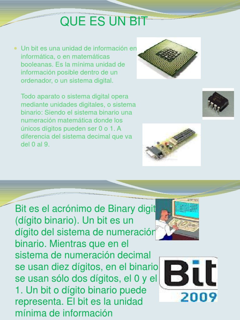 Que Es Un Bit | PDF | Juegos y actividades | Informática
