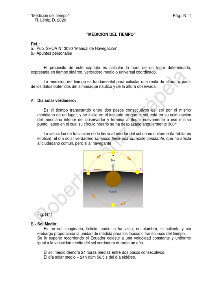 Guía de Medición del Tiempo para Navegantes | PDF | Hora | Tiempo espacial