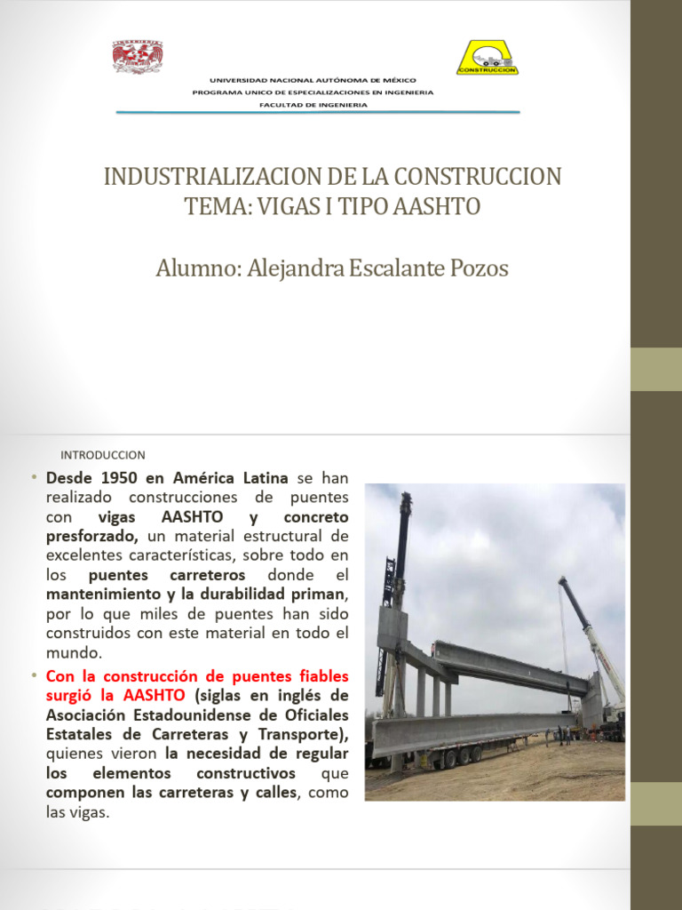 12. Vigas i Tipo Aashto | PDF | Puente | Hormigón pretensado