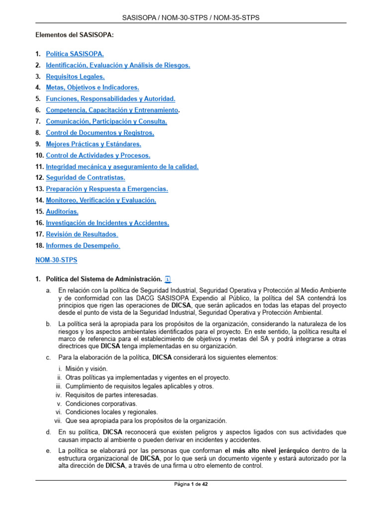 SASISOPA Elementos | PDF | La seguridad informática | Seguridad