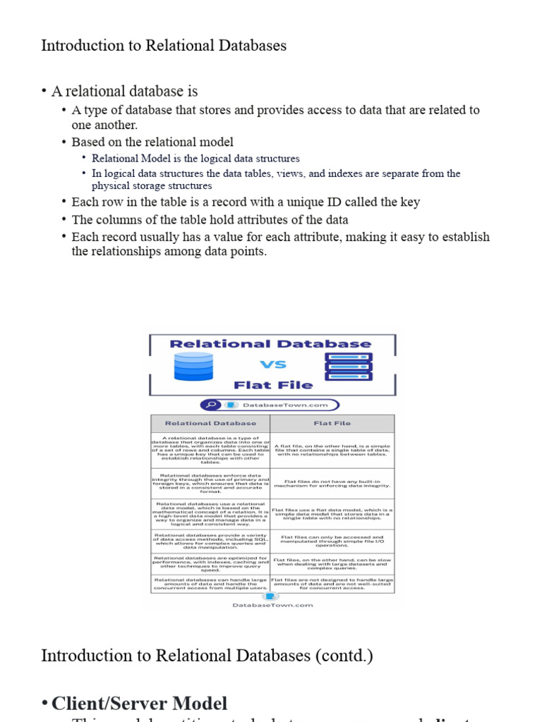 Introduction To Relational Databases 1 Pdf Relational Database Databases