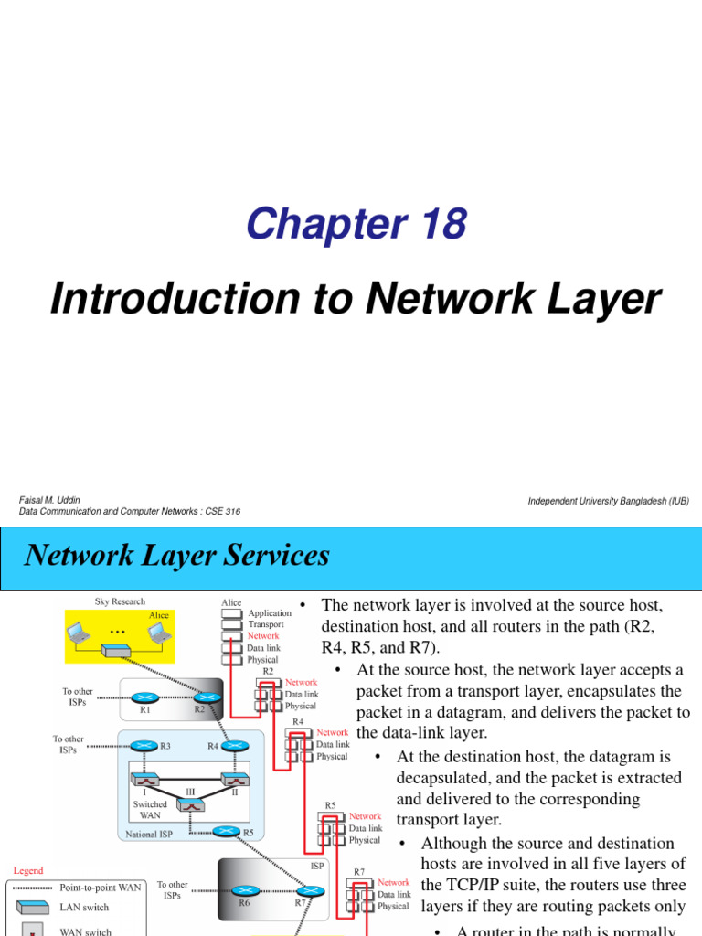 Chapter 18 Introduction To Network Layer | PDF | Network Congestion | Ip Address