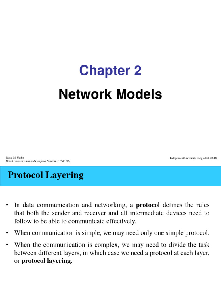 Chapter 02 Network Models | PDF | Osi Model | Internet Protocol Suite