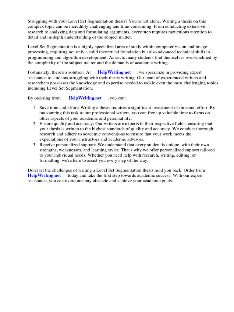 Level Set Segmentation Thesis | PDF | Image Segmentation | Cluster Analysis