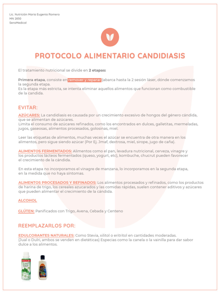 Protocolo Alimentario para Candidiasis | PDF | Panes | Alimentos