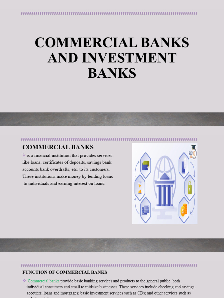 Commercial Banks and Investment Banks | PDF | Banks | Investment Banking