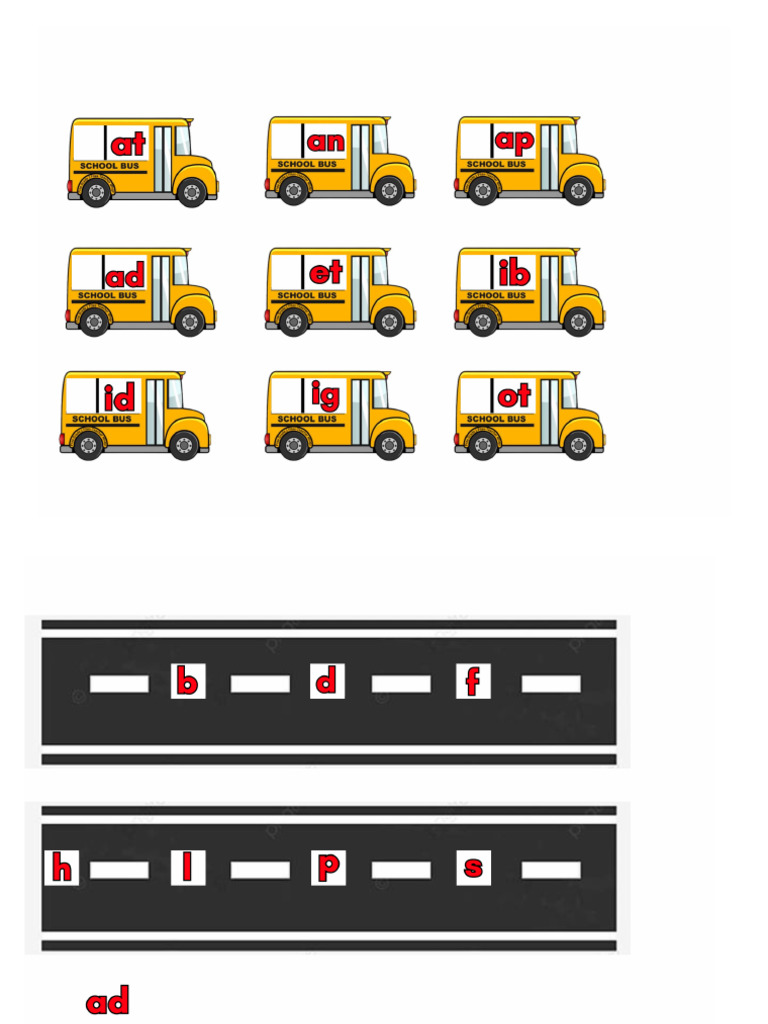 SCHOOL BUS WORD FAMILY_Teacher Mhejz | PDF